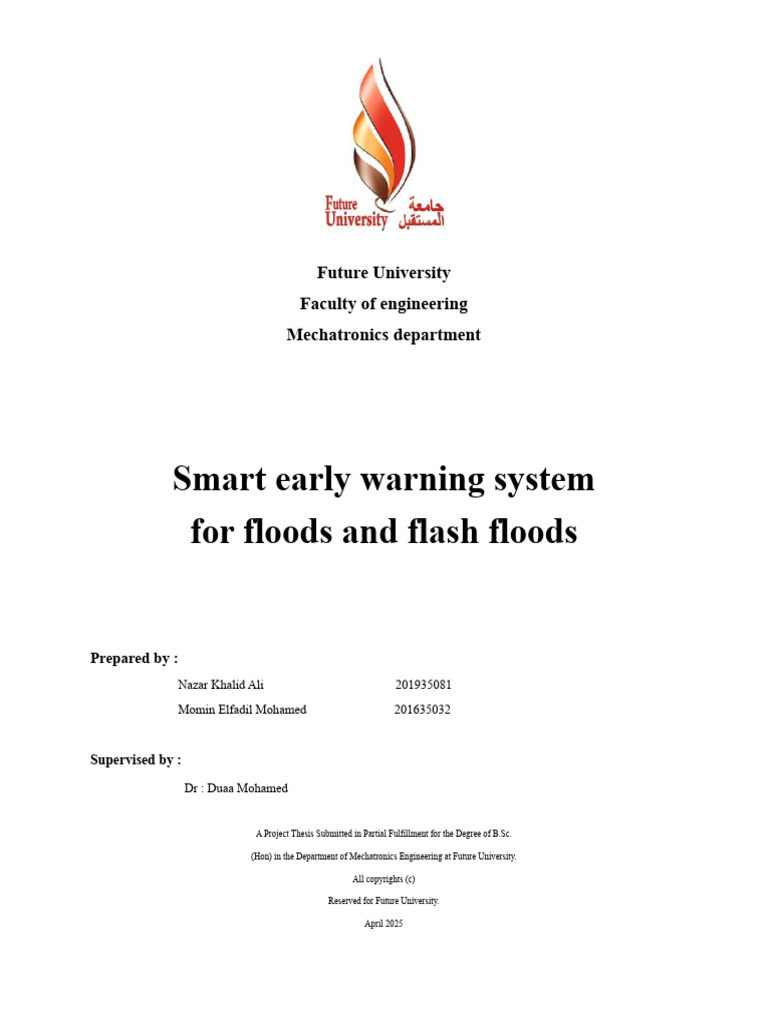 Smart Flood Early Warning System Design | PDF | Internet Of Things | Flood