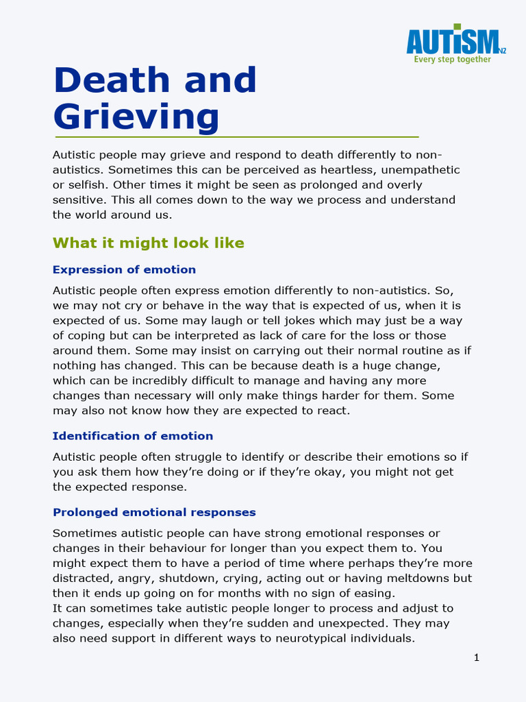 Grieving in Autistic Individuals | PDF | Grief | Autism