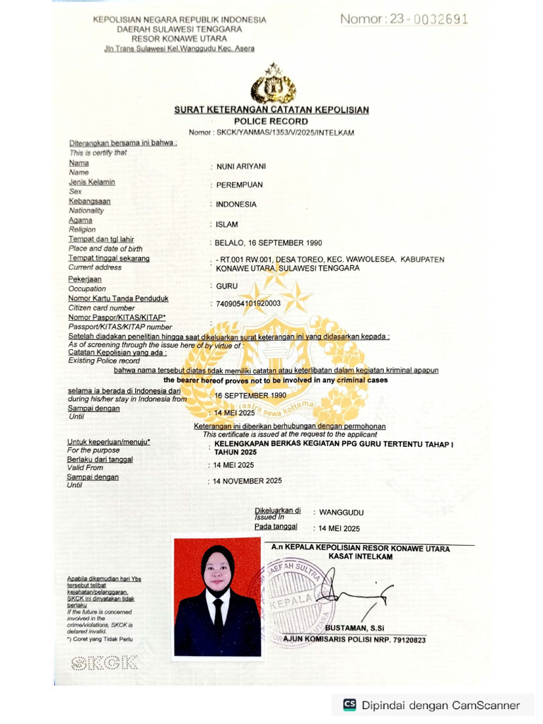 SKCK Nuni | PDF