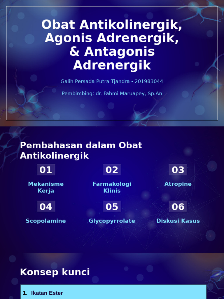 Obat Antikolinergik, Agonis & Antagonis Adrenergik - Galih P P Tjandra ...