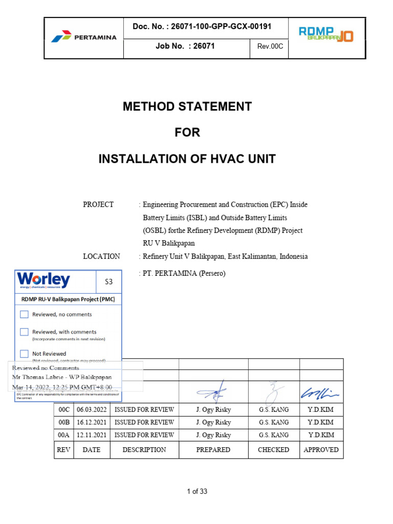 26071-100-GPP-GCX-00191-HVAC Unit | PDF | Crane (Machine) | Personal Protective Equipment