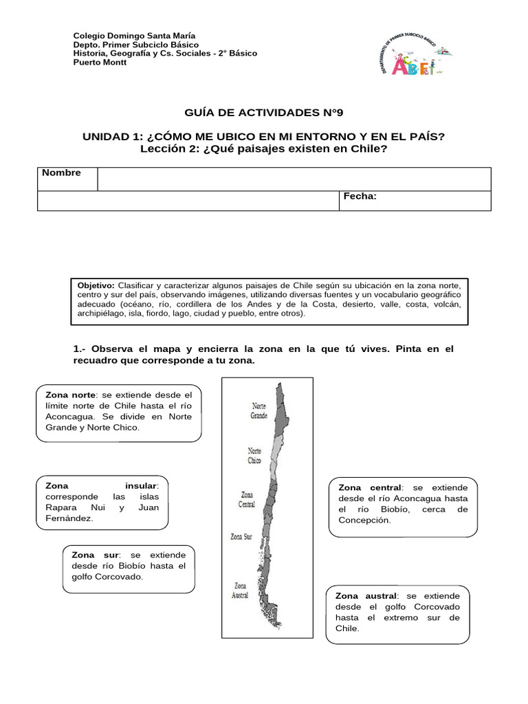 Guía N°8 Hist - 2°B | PDF | Chile | Desierto