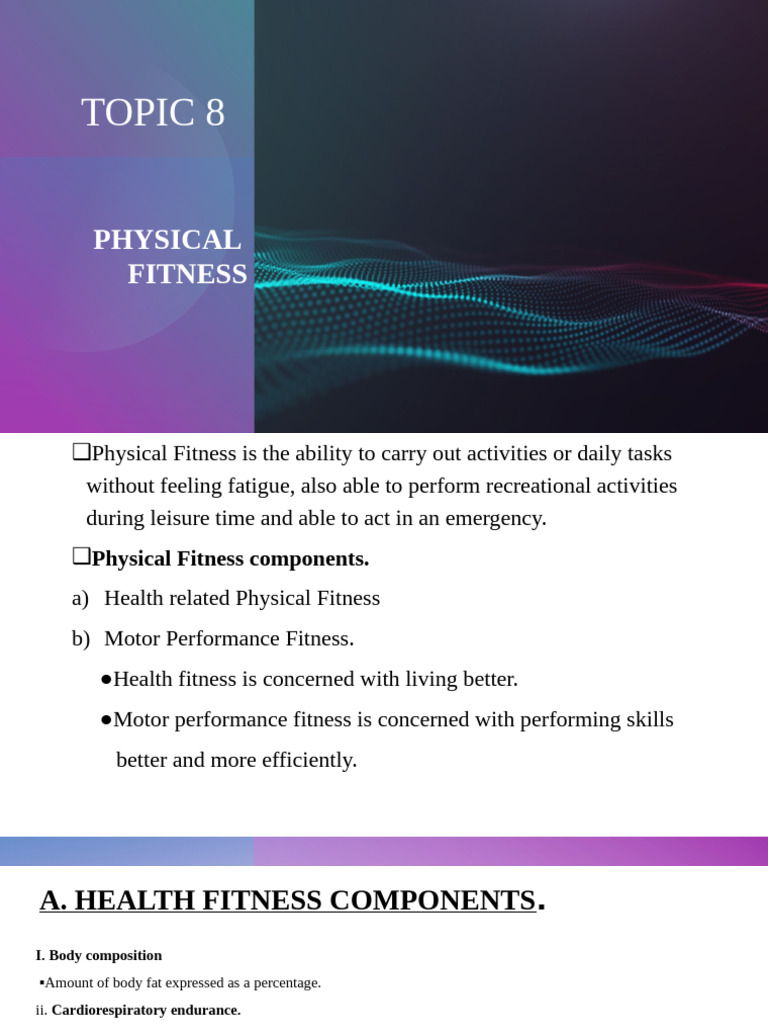 Components of Motor Fitness Explained | PDF | Physical Fitness ...