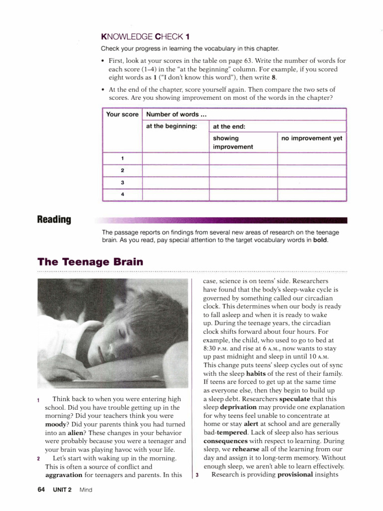 1schmitt Diane Focus On Vocabulary 1 Bridging Vocabulary-81 | PDF | Sleep | Sleep Deprivation