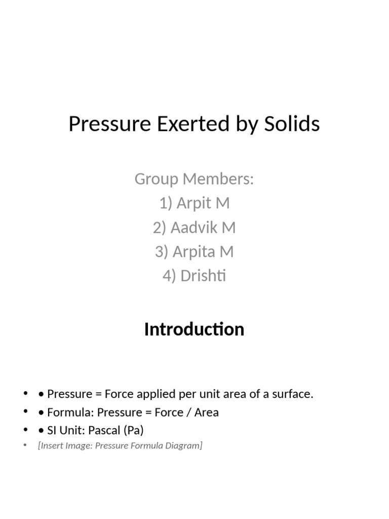 Understanding Pressure in Solids | PDF
