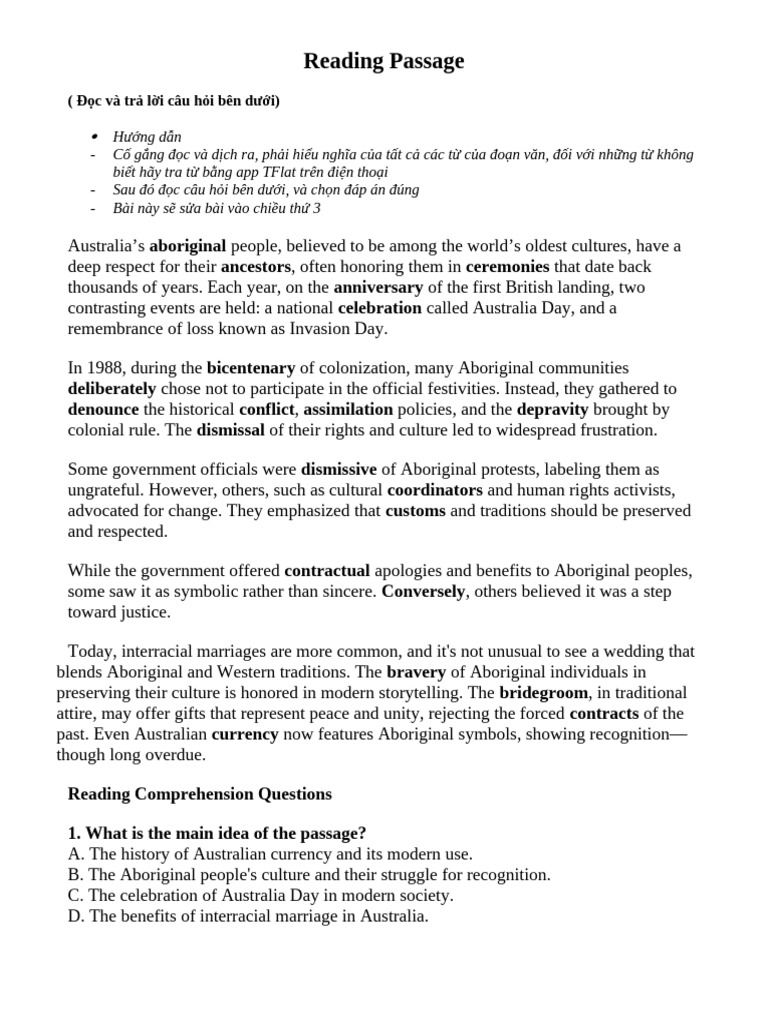 Reading Passage | PDF