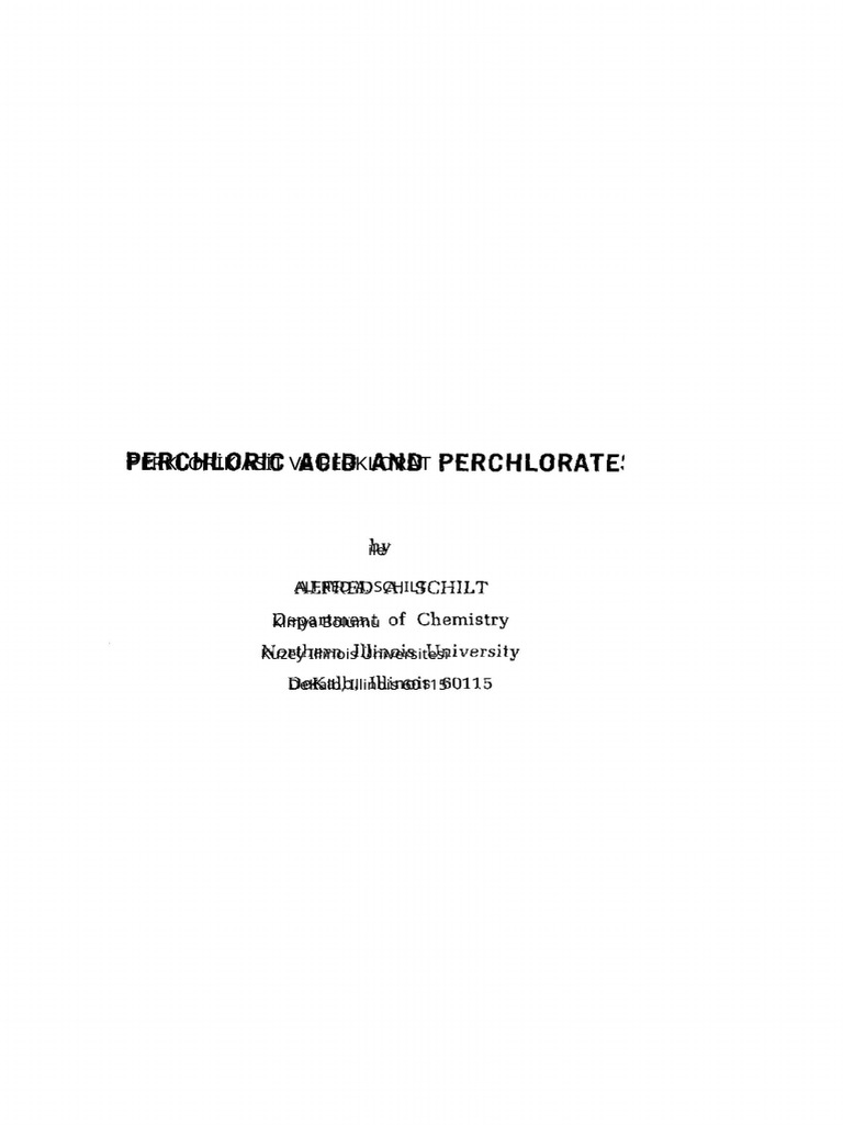 Perchloric Acid and Perchlorates | PDF