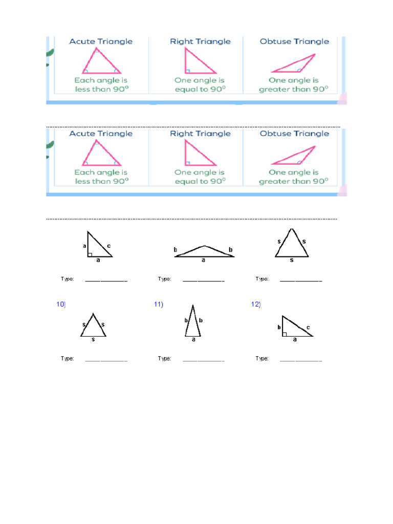 Types of Triangles | PDF