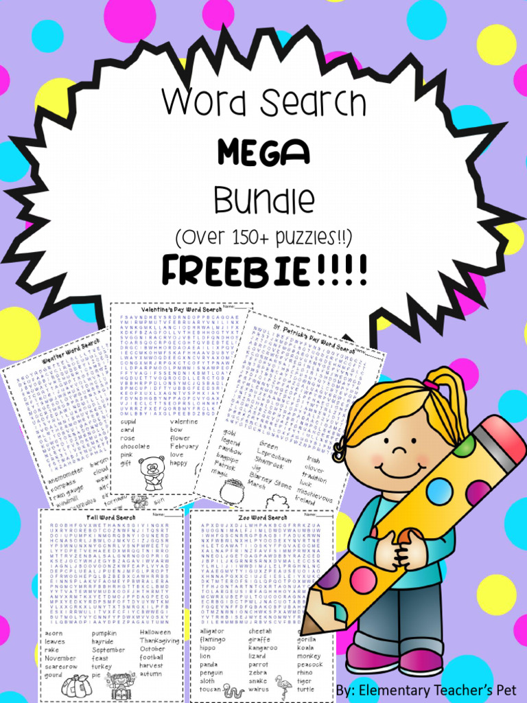 Word Search Bundle: FREEBIE!!!! | PDF | Autumn