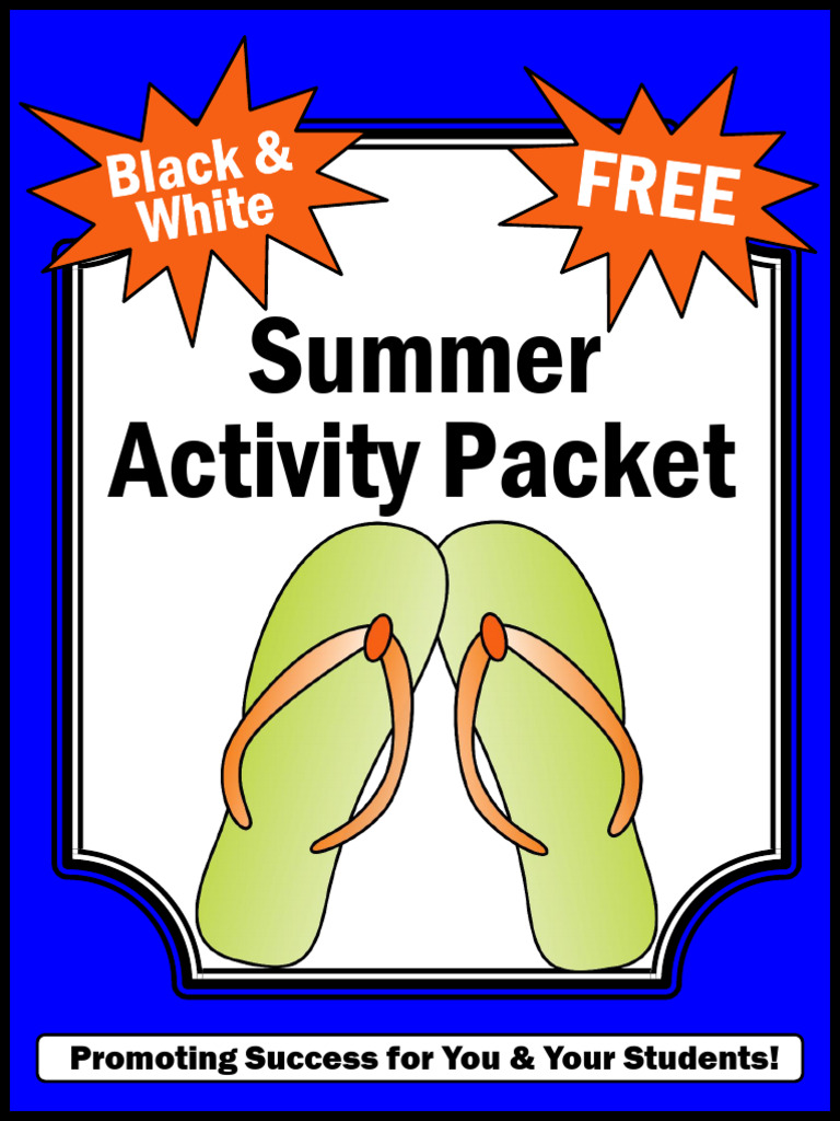 Summer Activity Packet: Promoting Success For You & Your Students ...