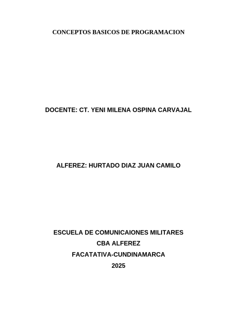 Conceptos Basicos de Programacion PDF | PDF