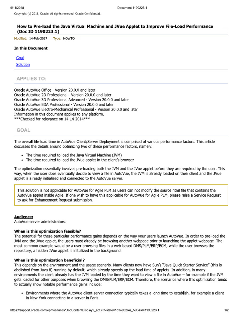 How To Pre-Load The Java Virtual Machine and JVue Applet To Improve ...