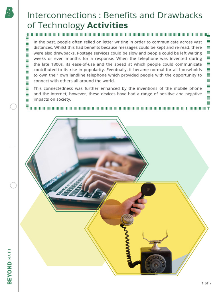 Interconnections Benefits and Drawbacks of Technology Activities | PDF ...
