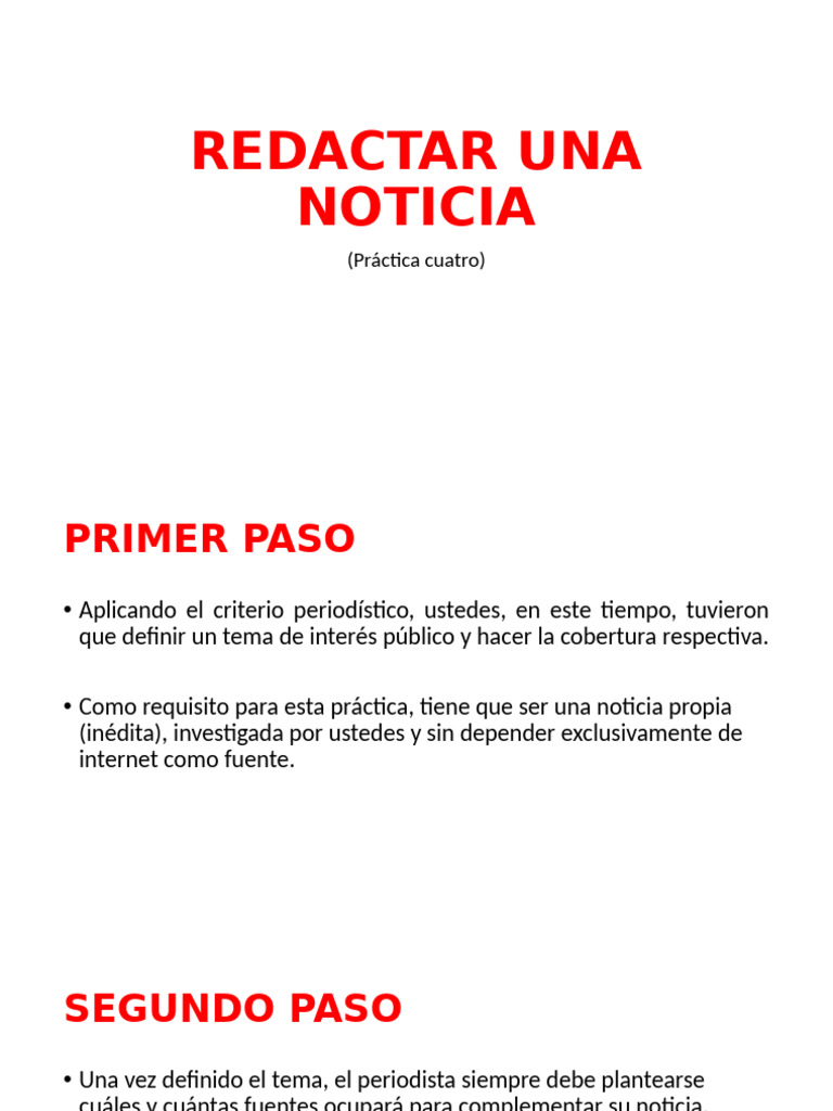 Redactar Una Noticia (Práctica 4) | PDF
