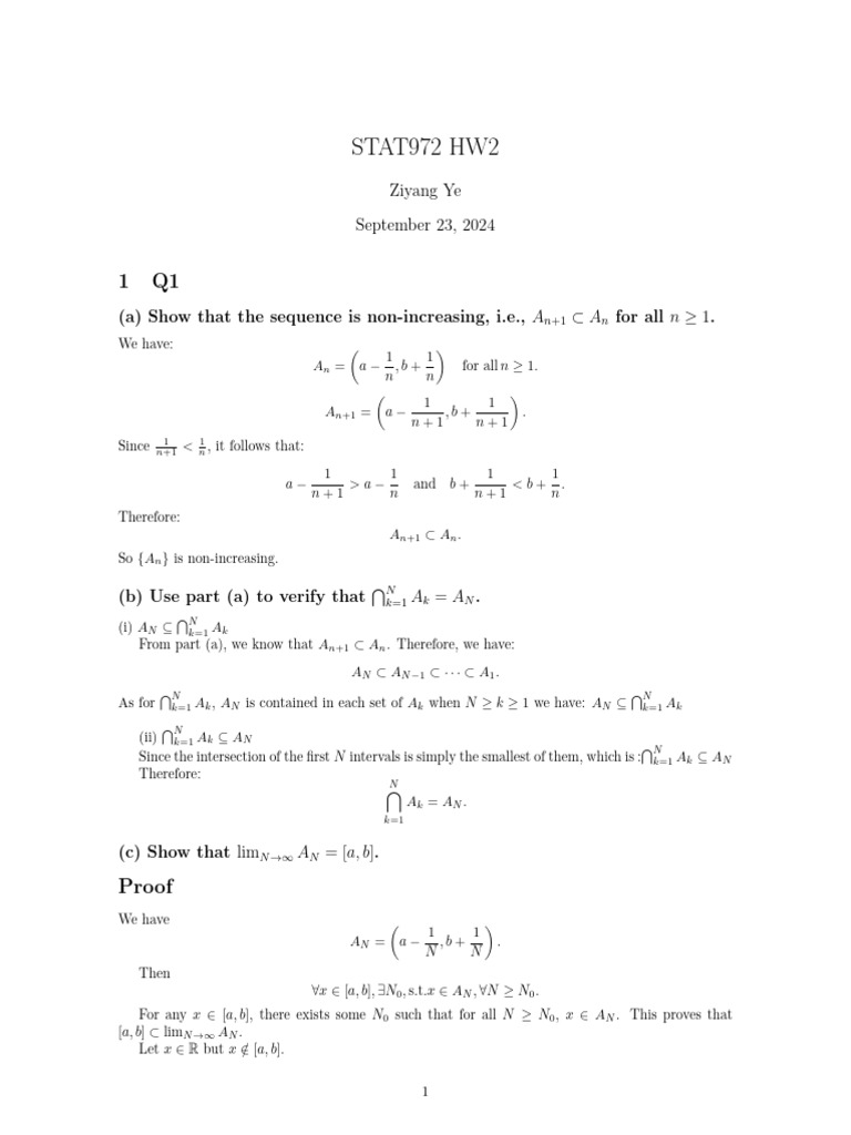 972 HW2 Copy | PDF | Measure (Mathematics) | Measure Theory