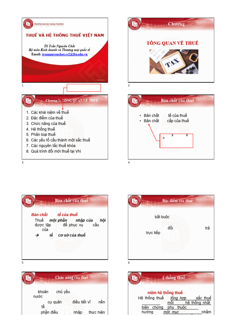 Thue VN - C2 - Nhung Van de Co Ban Ve Thue - Preclass Handouts | PDF