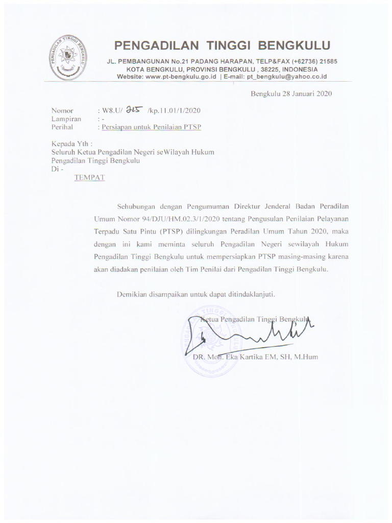 Persiapan Penilaian PTSP | PDF