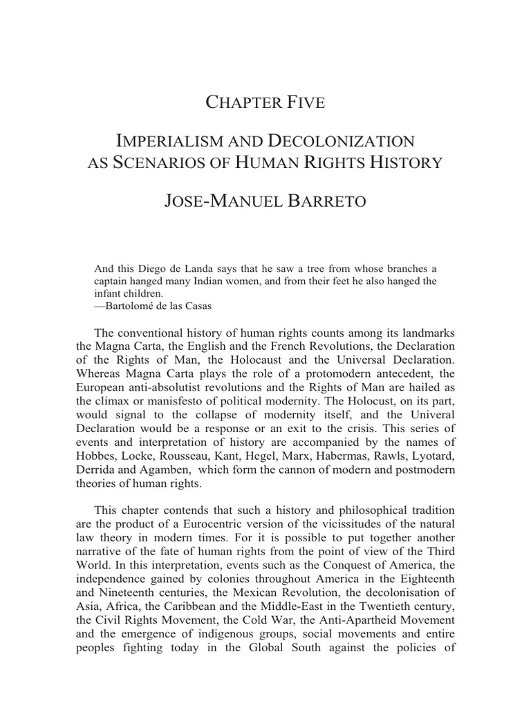 Barreto - Imperialism - Decolonization As Scenarios of Human Rights ...