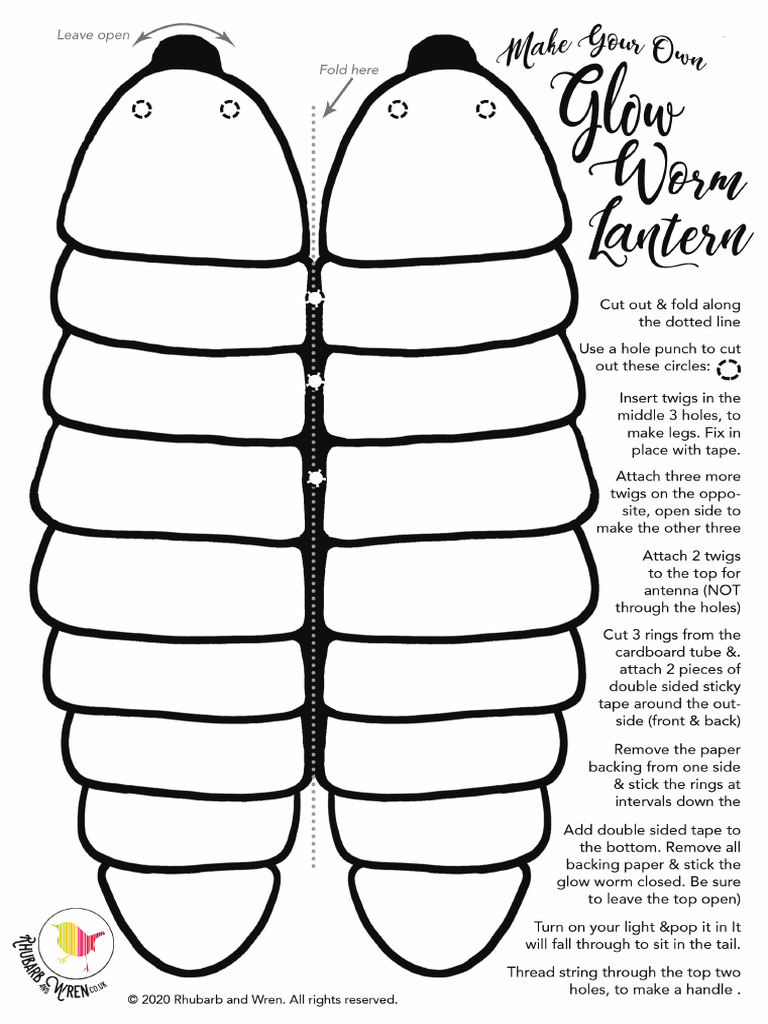 Glow Worm Lantern Template 2 | PDF