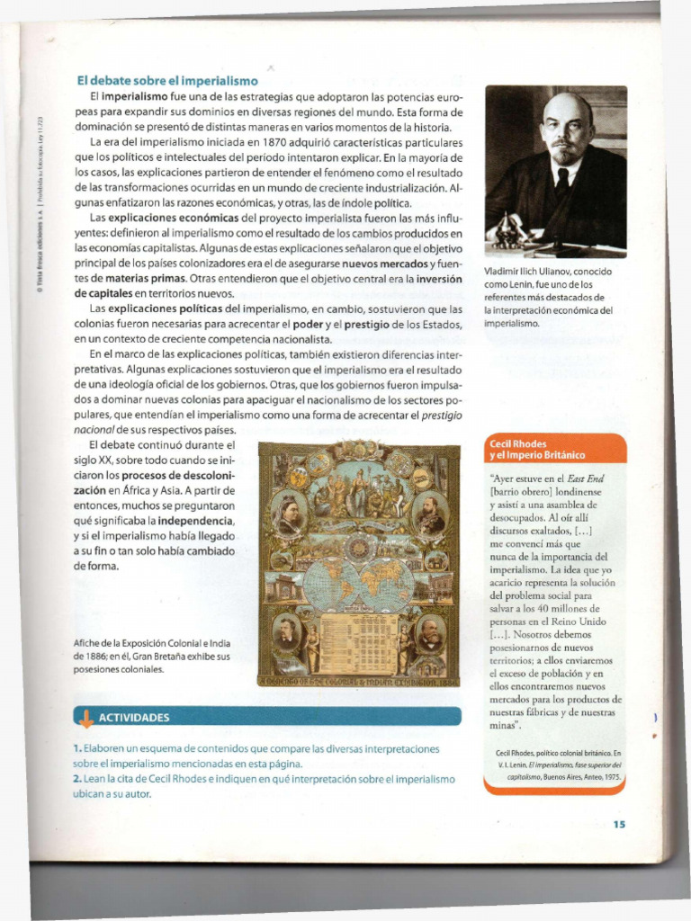 Historia 4º - Juego 1 - P2 | PDF | Imperialismo | Economias