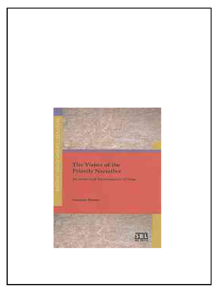 The Vision of The Priestly Narrative Its Genre and Hermeneutics of Time ...