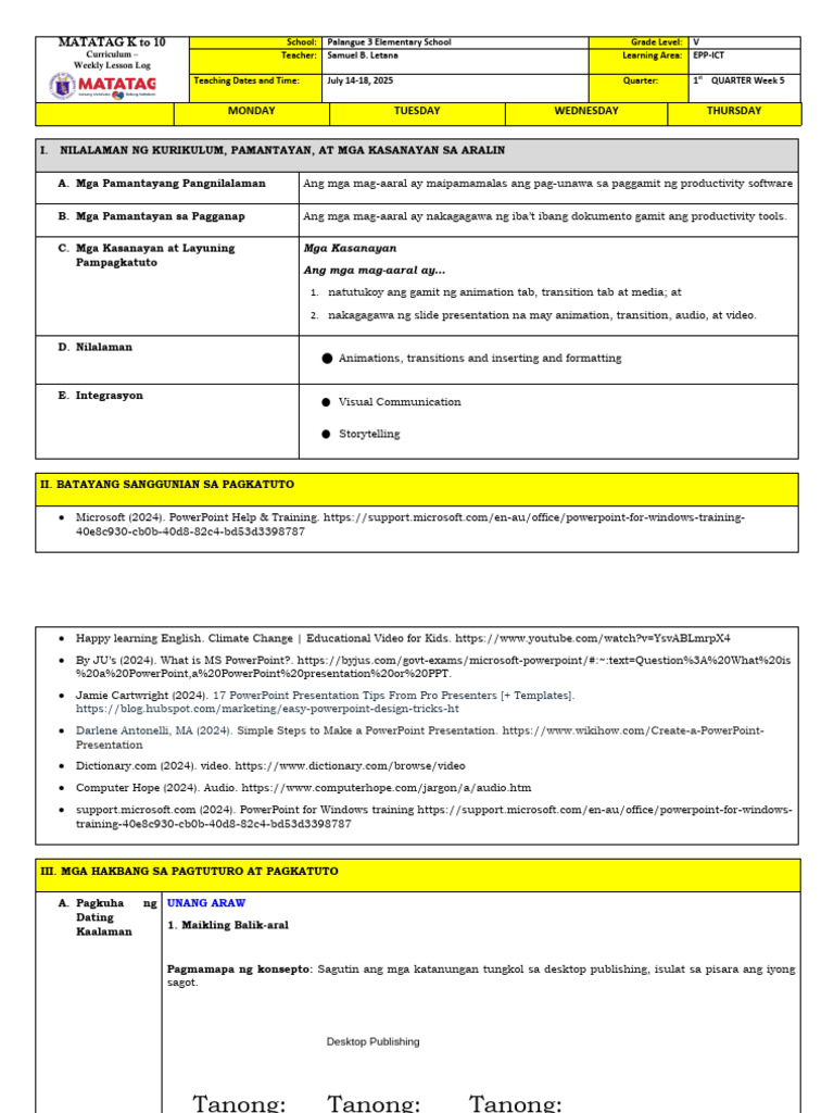 Q1 Epp-Ict 5-W5 | PDF