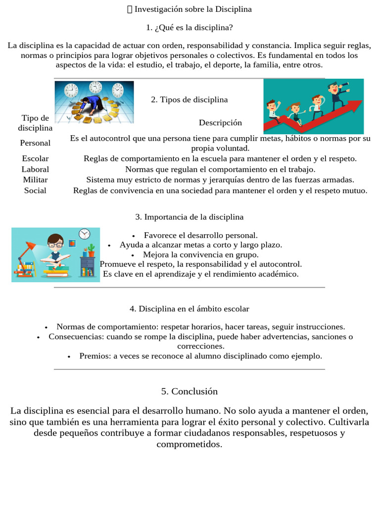 Definición y Tipos de Disciplina | PDF | Disciplinas | Ciencias del ...