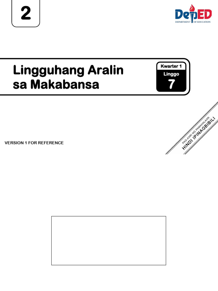 Revised Le Makabansa2 q1w7 v1 With Footnote 1 | PDF