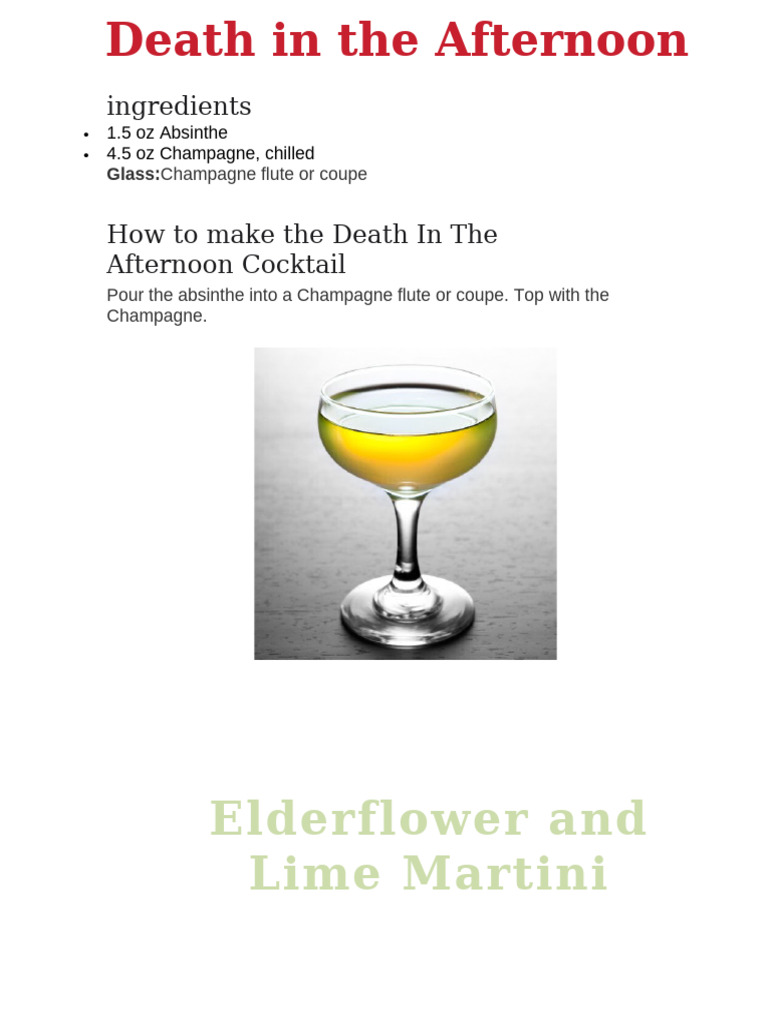 10 Easy Cocktail Recipes to Try | PDF | Cocktails | Alcoholic Drinks