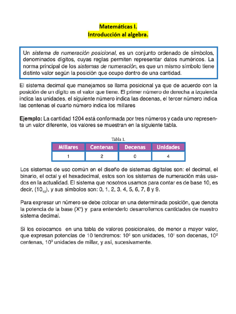 Introduccion Al Algebra | PDF
