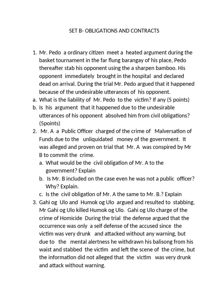 Oblicon Long Quiz Set B | PDF