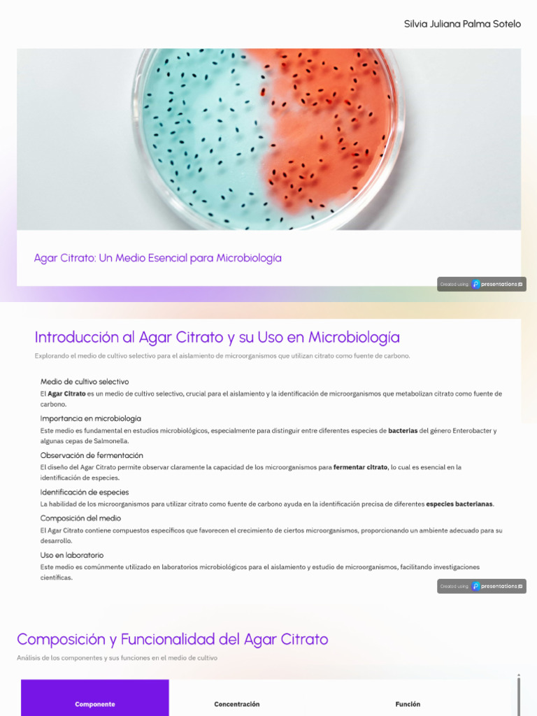 Overview of Agar Citrate Cultivation Medium | PDF