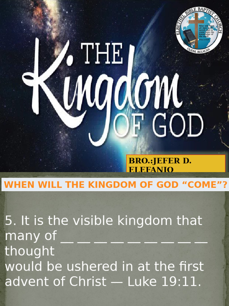 The Kingdom of God - P5 | PDF | Kingship And Kingdom Of God | Jesus