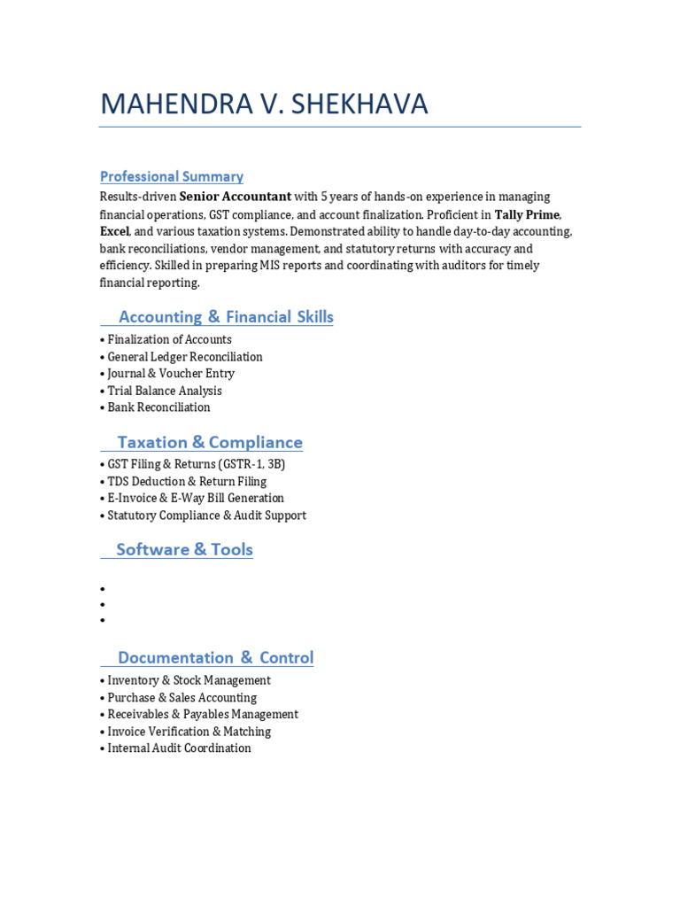 Mahendra Resume | PDF