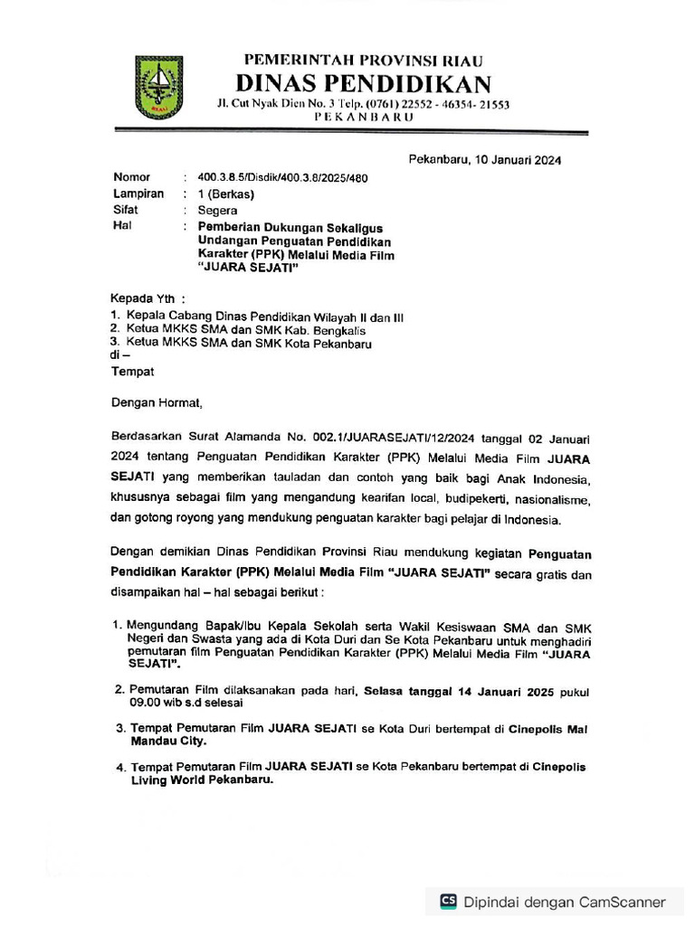 Pemutaran Film Juara Sejati | PDF