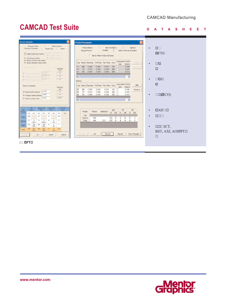 CAMCAD Test Suite Overview | PDF