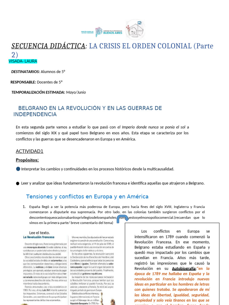 SD La Crisis Del Orden Colonial Segunda Parte | PDF | Napoleón | España