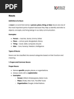 Handout On Nouns | PDF | Grammatical Number | Plural