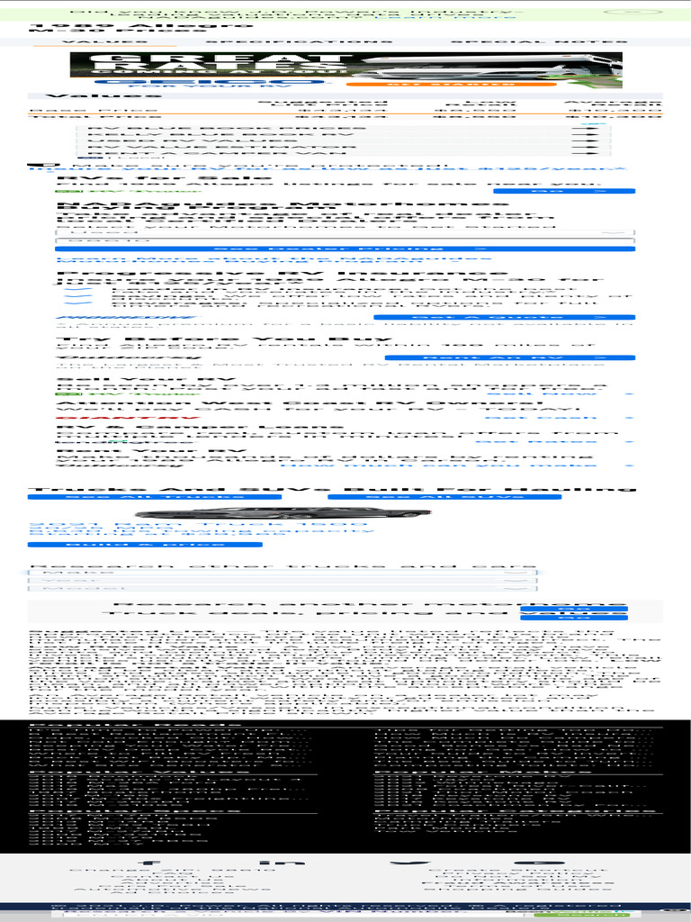 1989 Allegro M-30 Prices and Used Values NADAguides | PDF ...