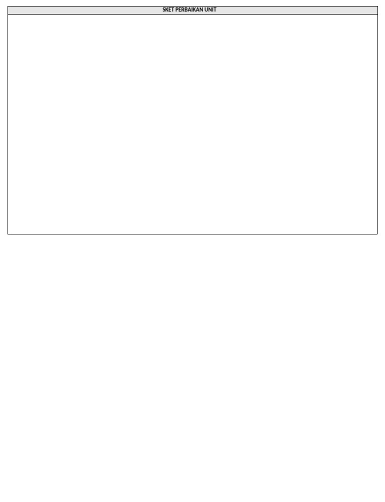 Sket Perbaikan Unit | PDF