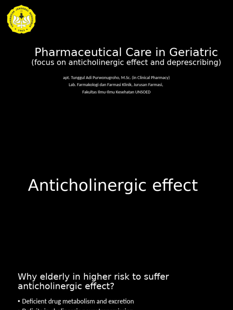 Pertemuan 2 - Antikolinergik Dan Deprescribing | PDF | Clinical ...