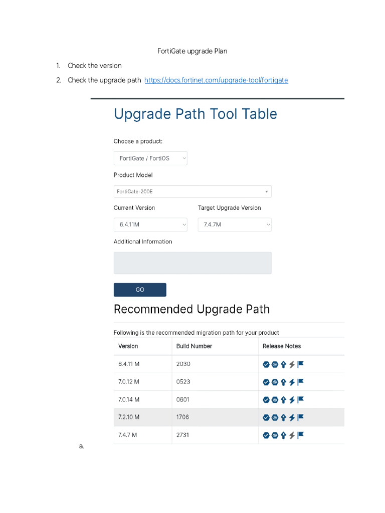 FortiGate Upgrade Plan X | PDF
