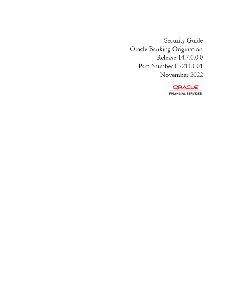 Oracle Banking Origination Security Guide | PDF | Transport Layer Security | Http Cookie