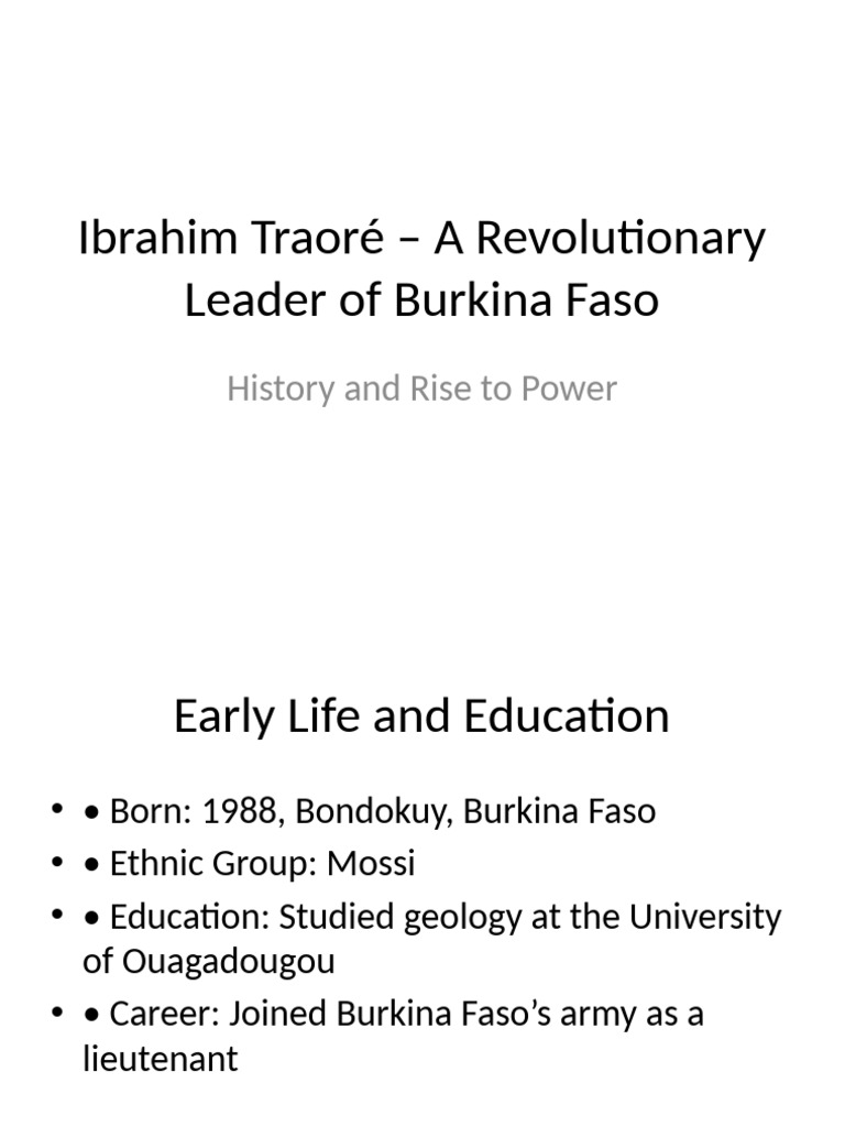 Ibrahim Traoré: Rise and Background | PDF