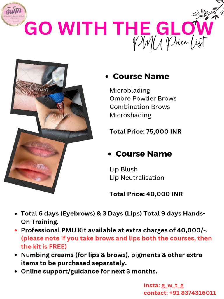 Go With The Glow - Pmu Training | PDF