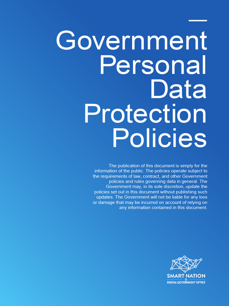 Government Personal Data Protection Policies Apr2020 | PDF | Discovery ...