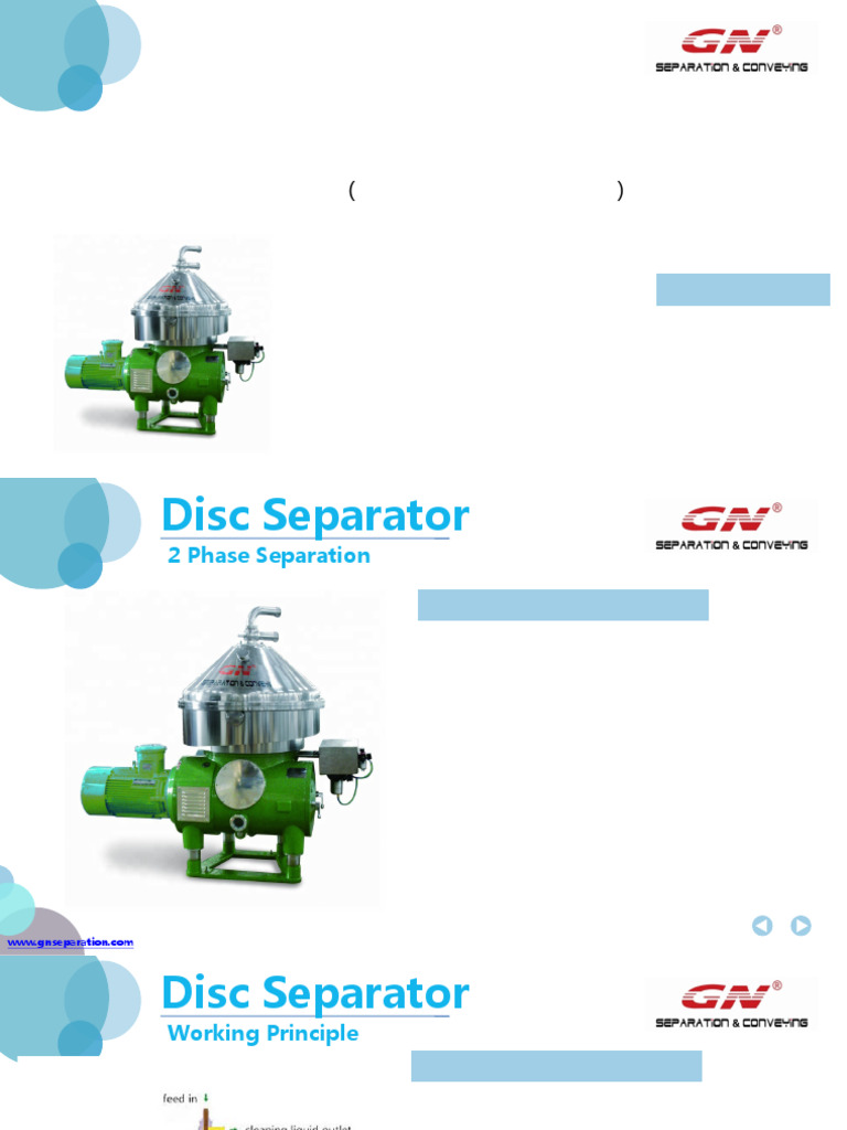 2 Phase Disc Separator-GN | PDF | Mechanical Engineering | Applied And ...