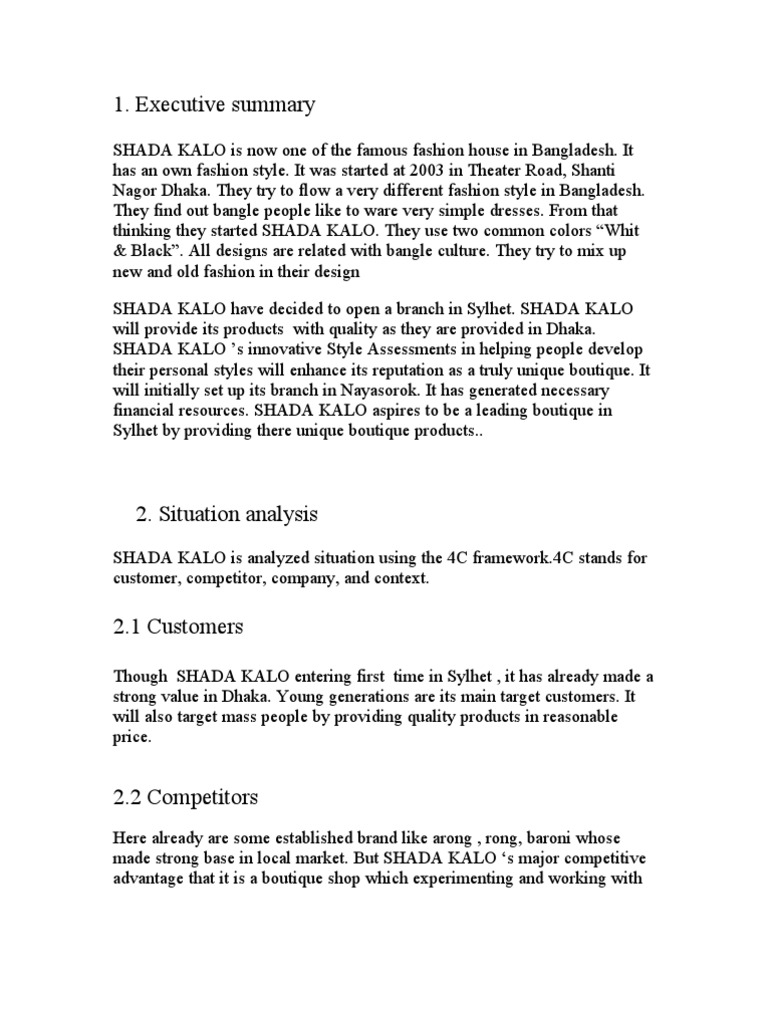 Executive Summary | PDF | Sales | Brand