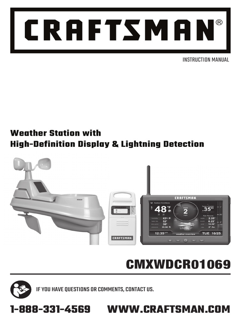 Craftsman Weather Station Manual | PDF | Radio | Humidity