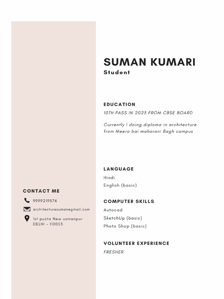 White Simple Student CV Resume - 20250524 - 222413 - 0000 | PDF